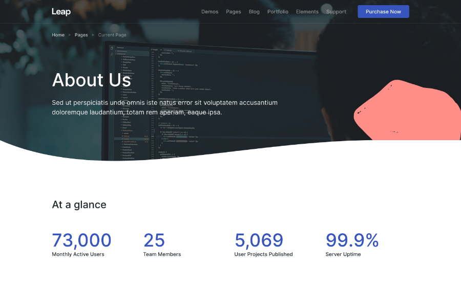 Leap Bootstrap Theme and HTML Template