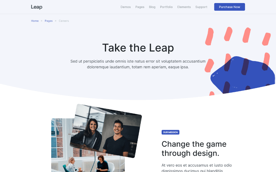 Leap Bootstrap Theme and HTML Template