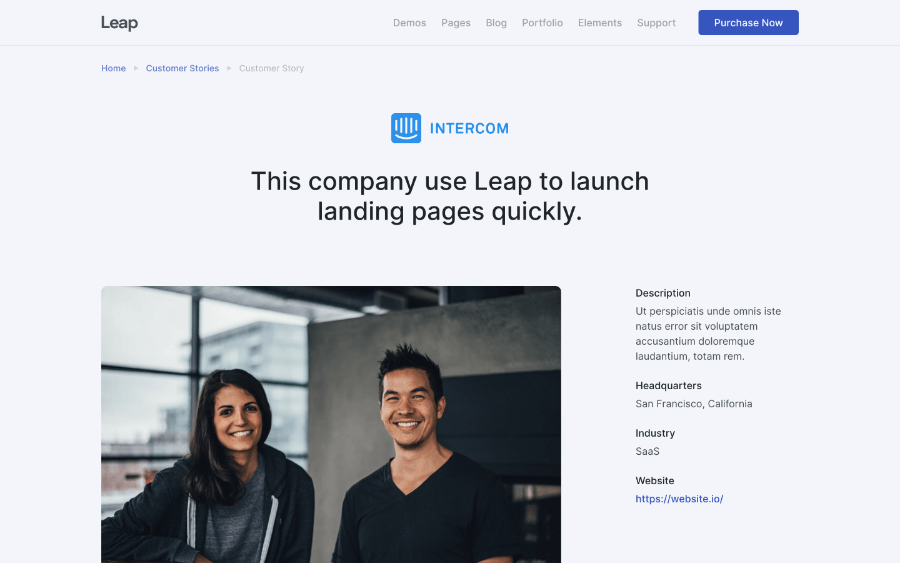 Leap Bootstrap Theme and HTML Template